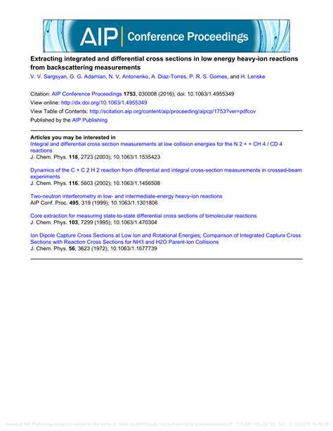 Pdf Extracting Integrated And Differential Cross Sections In Low