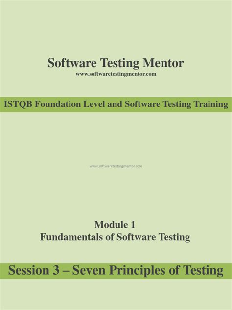 Istqb Module 1 Pdf