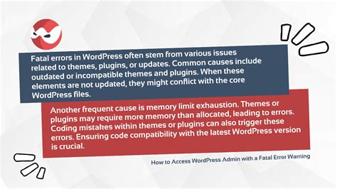 How To Access Wordpress Admin With A Fatal Error Warning Smart Web Ninja