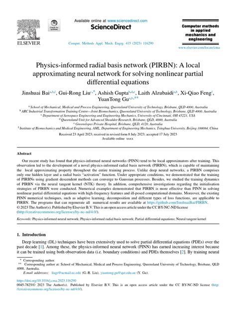 2023 Physics Informed Radial Basis Network Pirbn A Local Download Free Pdf Partial