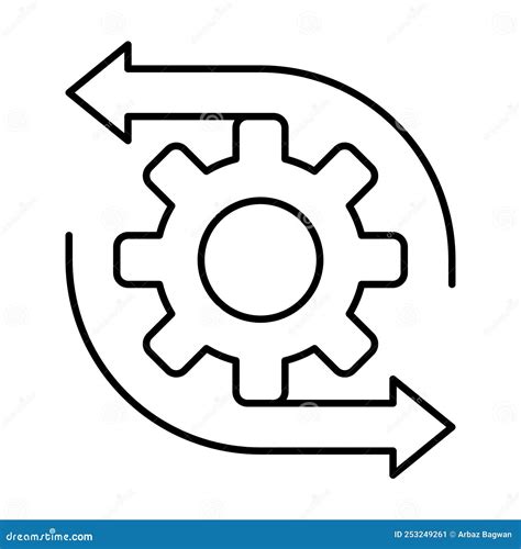 Agile Operations Process Gear Wheel Speed Arrow Icon Stock Vector Illustration Of Machine