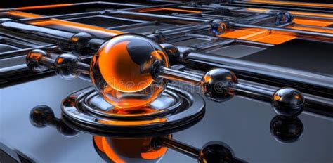 Conceptual 3d Visualization Of Atomic Structures For Scientific And