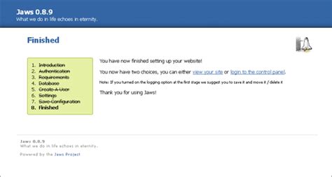 Jaws Installation Tutorial Fastwebhost Tutorials