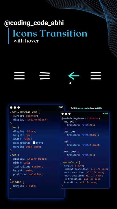 Icons Transition With Hover Using Css Grid Areas And Html5 Semantic Elements🚀htmlcss