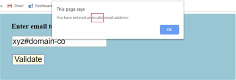how to perform email validation in javascript edureka
