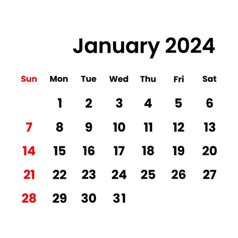January 2024 Calendar Transparent Background 2025 CALENDAR PRINTABLE