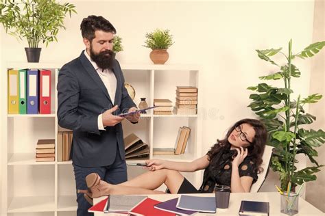 Effective Management Lady Boss And Office Manager Business Communication Business Partners In