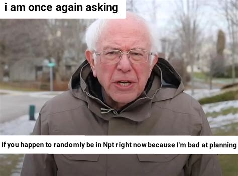 Bernie Sanders I Am Once Again Asking Meme Generator Piñata Farms