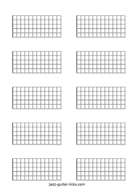 9 Blank Guitar Chord Diagrams Artofit