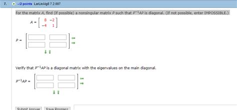 Solved For The Matrix A Find If Possible A