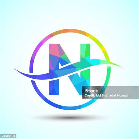 영어 알파벳 N 스우시 또는 바다 파도 로고 디자인 기업 비즈니스 아이덴티티를 위한 그래픽 알파벳 기호 0명에 대한 스톡 벡터 아트 및 기타 이미지 Istock