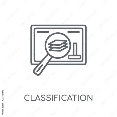 Classification Linear Icon Modern Outline Classification Logo Concept