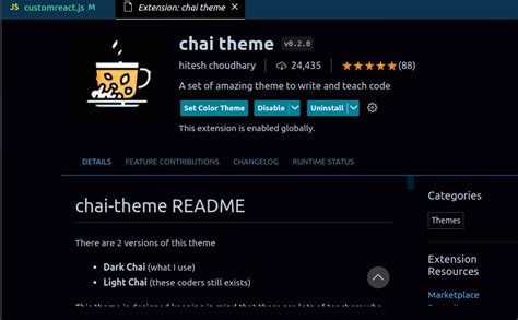 Dheeraj Kumar Sah On Linkedin Vscode Chaitheme Madeinindia