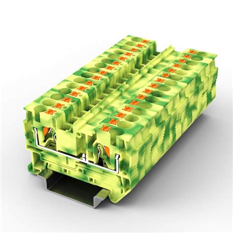 Pt 4 Pe Push In Phoenix Contact Din Rail Ground Termina Block 4mm2