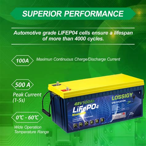 48v 100ah Lifepo4 Deep Cycle Lithium Battery With Bluetooth Built In
