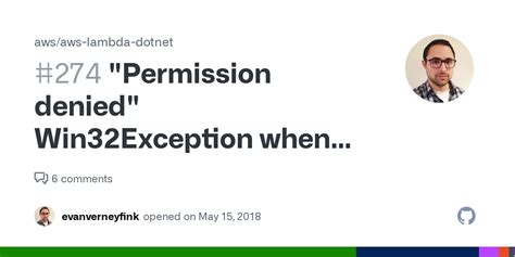 permission denied win32exception when using process start · issue 274 · aws aws lambda dotnet
