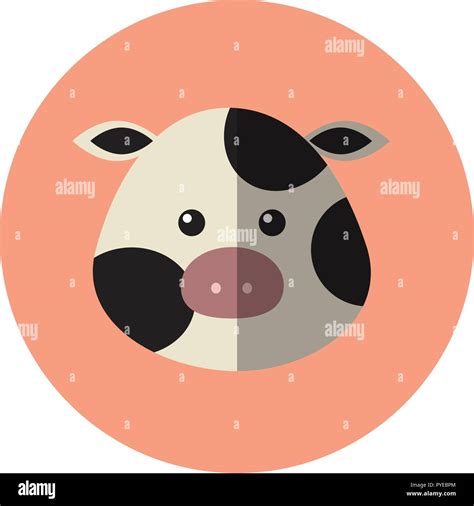 Flat Cow Icon Vector Illustration Stock Vector Image And Art Alamy