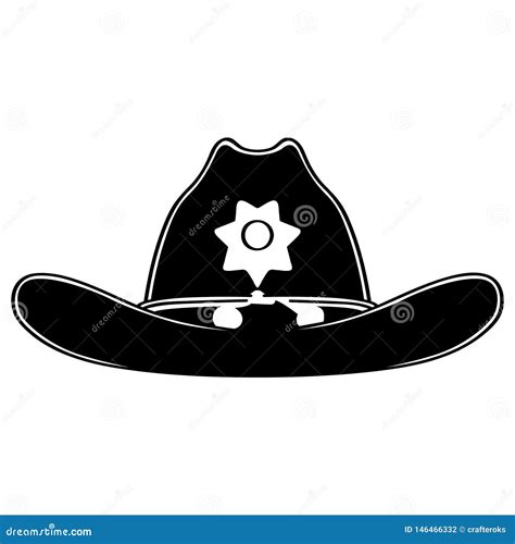 Sheriff`s Hat Vector Eps Hand Drawn Vector Eps Logo Icon