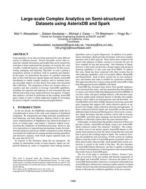 pdf large scale complex analytics on semi structured datasets using
