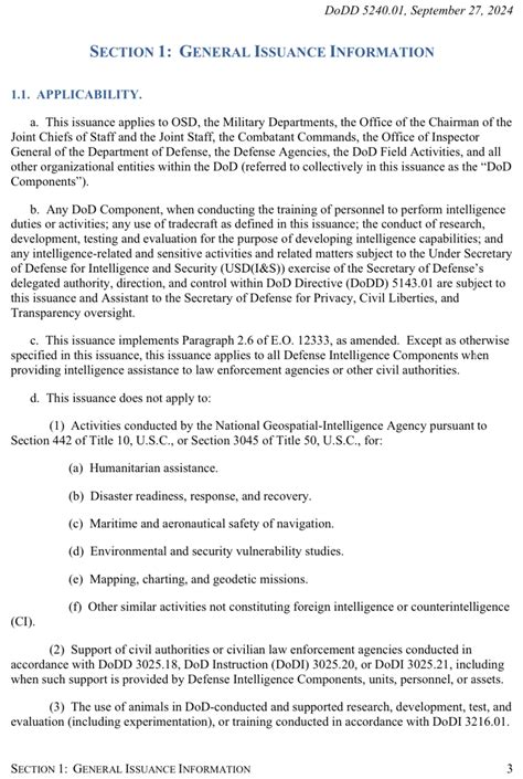 The Dod Quietly Reissues Dod Directive 5240 01 Expanding The Use Of
