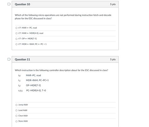 Solved Question 10 5 Pts Which Of The Following