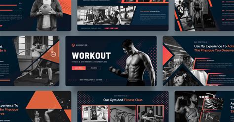 Тренировка фитнес и тренажерный зал Powerpoint шаблон Шаблоны презентаций Включая тело и