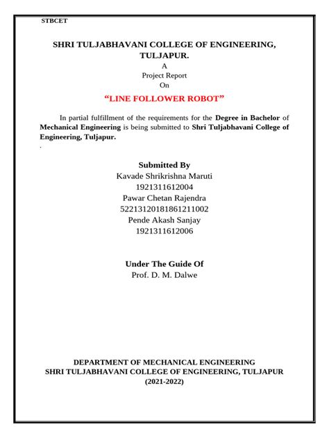 Line Follower Robot Pdf Sensor Robot