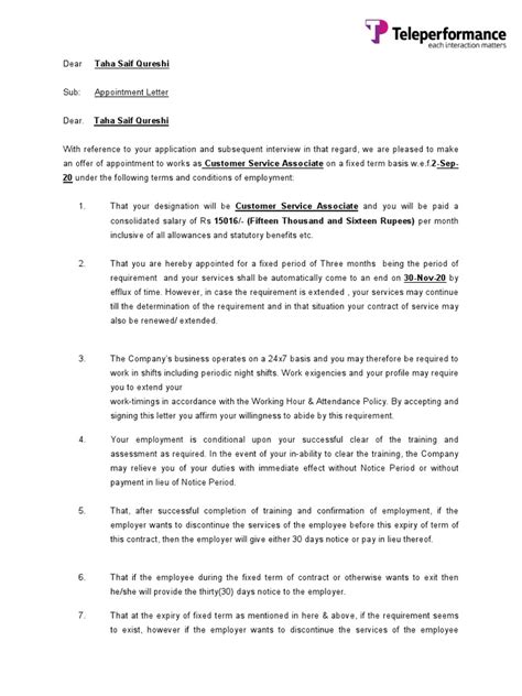 Taha Saif Qureshi Pdf Employment Salary