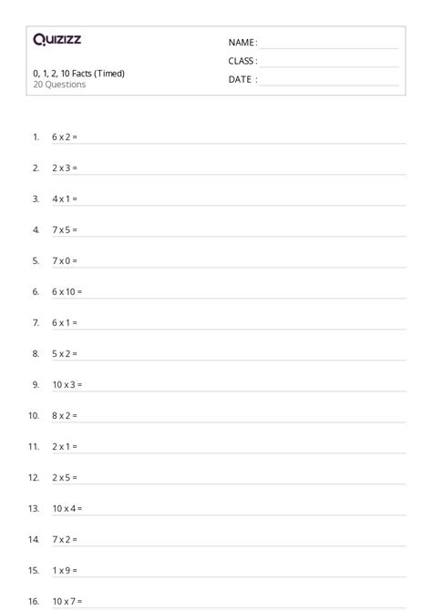 50 Identifying Numbers 0 10 Worksheets For 3rd Class On Quizizz Free