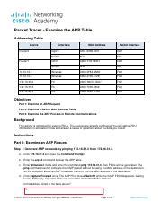 Understanding ARP Table And Switch MAC Address Course Hero