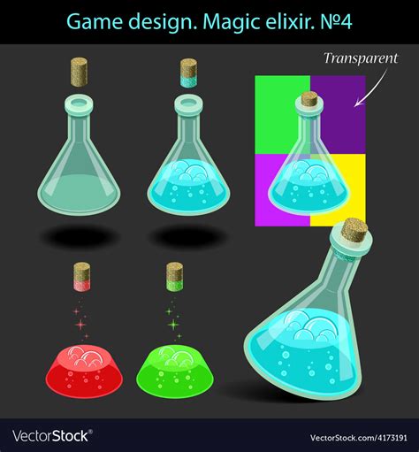 Magic elixir in different Royalty Free Vector Image