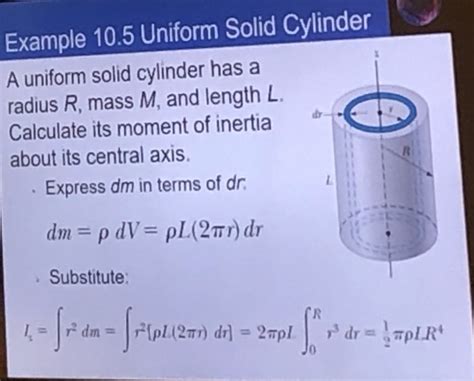 Solved Example Uniform Solid Cylinder A Uniform Solid Chegg Com