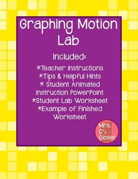 Graphing Motion Lab By Mrs Cs Closet TPT