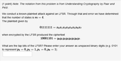 Solved 1 Point Note The Notation From This Problem Is