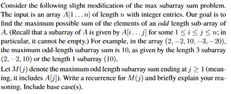 Solved Consider The Following Slight Modification Of The Max