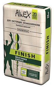 Шпатлевка AlinEX FINISH 25 кг. (цементная): продажа, цена в Костанае ...