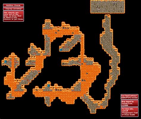 Final Fantasy Hellfire Chasm Map Zigzag Lavaway Map For Psp By System