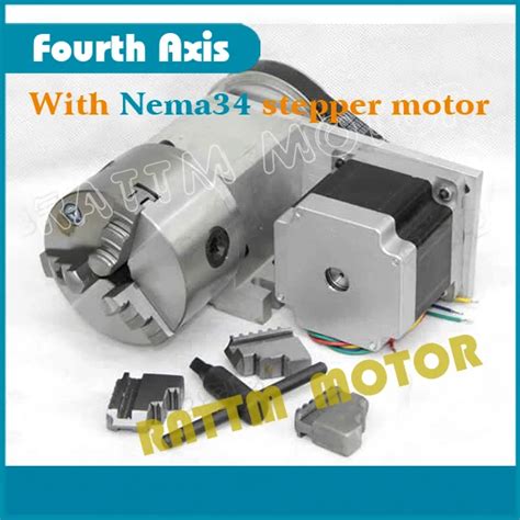 Nema34 Stepper Motor Fourth 4th Axis A Axis Dividing Head 3 1 CNC Router Rotational Axis