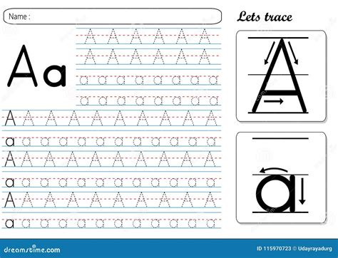 Alphabet Aa Letter Printable Letter Aa Tracing Worksheets Beginning
