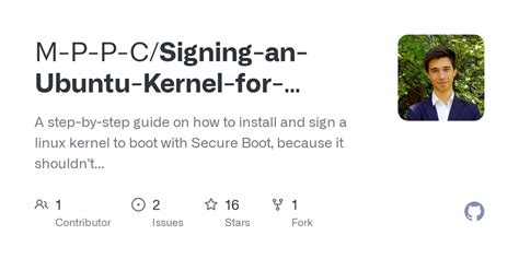 Github M P P Csigning An Ubuntu Kernel For Secure Boot A Step By
