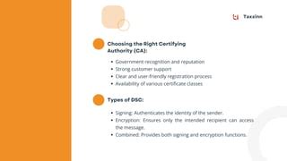Digital Signature Certificate DSC Registration Online Pdf