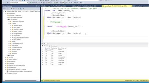 ms sql server use string agg youtube