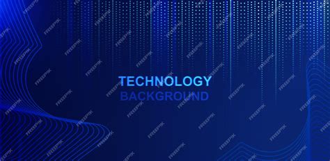 추상 기술 배경 미래 기술 및 인공 지능에 대한 개념 프리미엄 벡터
