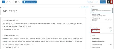 How To Edit Html In Wordpress Code Editor Niamrox