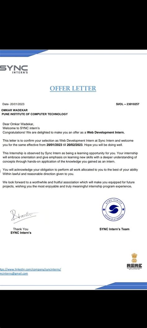 Syncinterns Webdevelopment Intershipopportunity Syncinterns Omkar Wadekar 12 Comments
