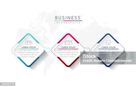 벡터 일러스트레이션 인포그래픽 디자인 템플릿 마케팅 정보 3가지 옵션 또는 단계 3에 대한 스톡 벡터 아트 및 기타 이미지 3 개념 개발 Istock