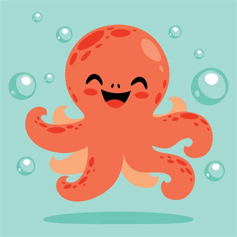 Cartoon Drawing Of An Octopus 13536687 Vector Art At Vecteezy