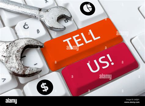 Conceptual Display Tell Us Business Concept Communicate Information To
