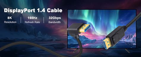 Amazon Com Duttek Displayport Cable 90 Degree 1 4 3FT 1M UP Angle Displayport Cable 1 4