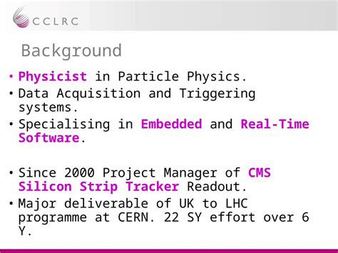 Ppt Background Physicist In Particle Physics Data Acquisition And